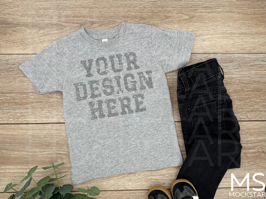 Rabbit Skins Mockup Heather Grey 3321 Rabbit Skins 3321 Mockup Heather ...