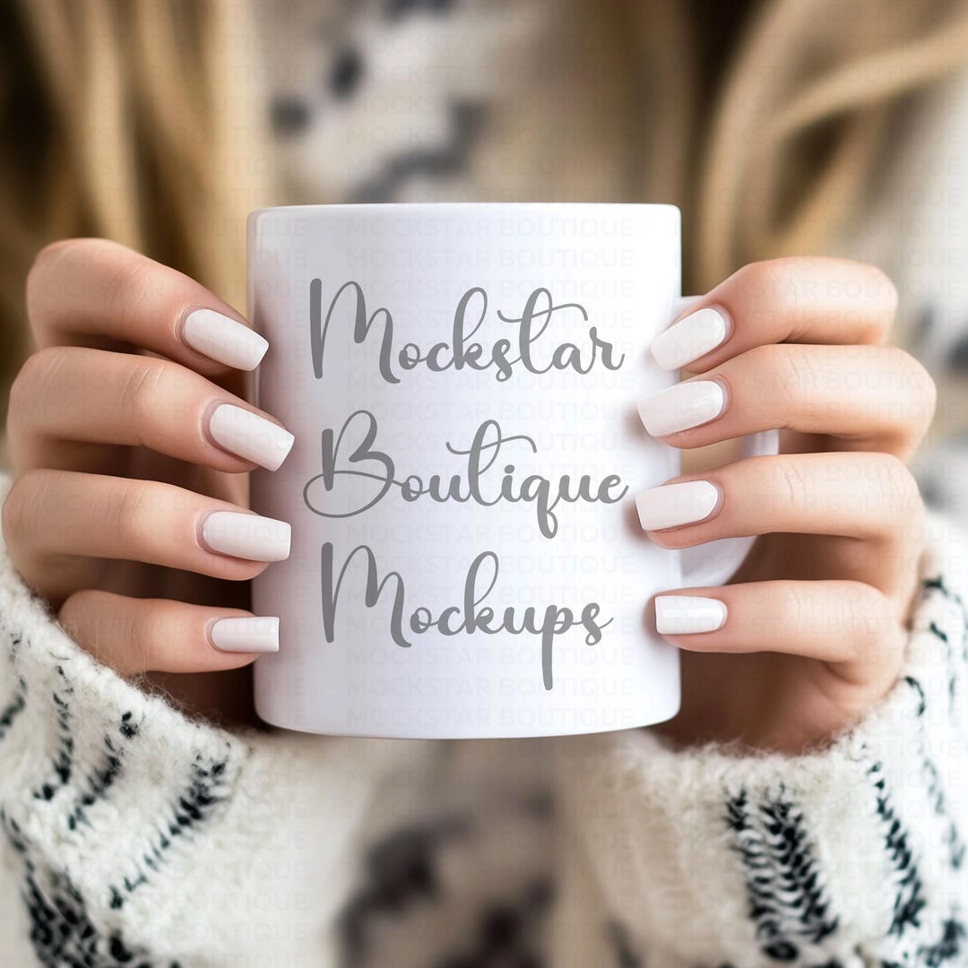 Mug Mockup Model Holding Blank White Coffee Mug Mock up Blank Mug ...