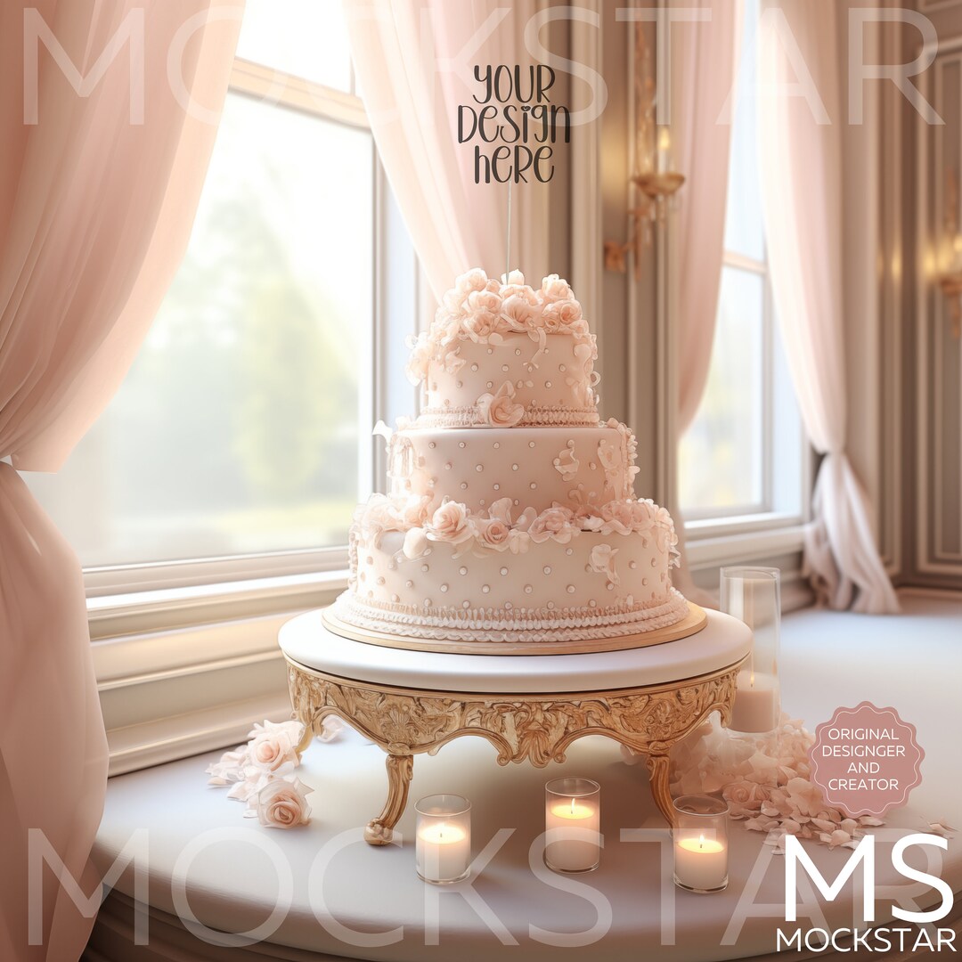 Cake Topper Mockup Wedding Cake Topper Mockup Fall Mockup White Cake ...