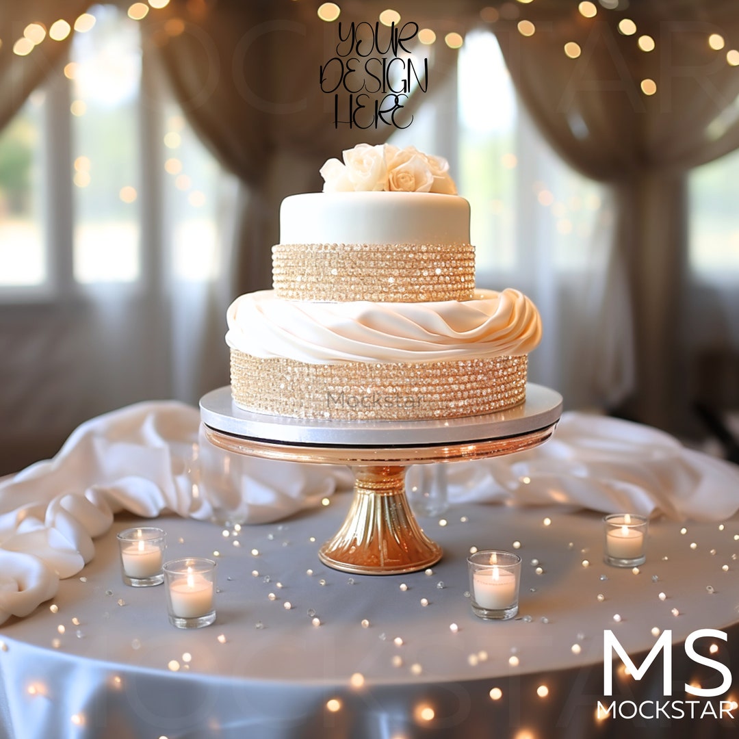 Cake Topper Mockup Wedding Cake Topper Mockup Fall Mockup White Cake ...