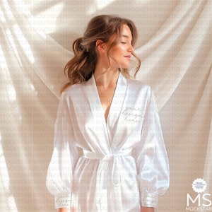 Robe Mockup Satin Robe Mockup Bundle Bride Tshirt Mockup Wedding Mockup ...