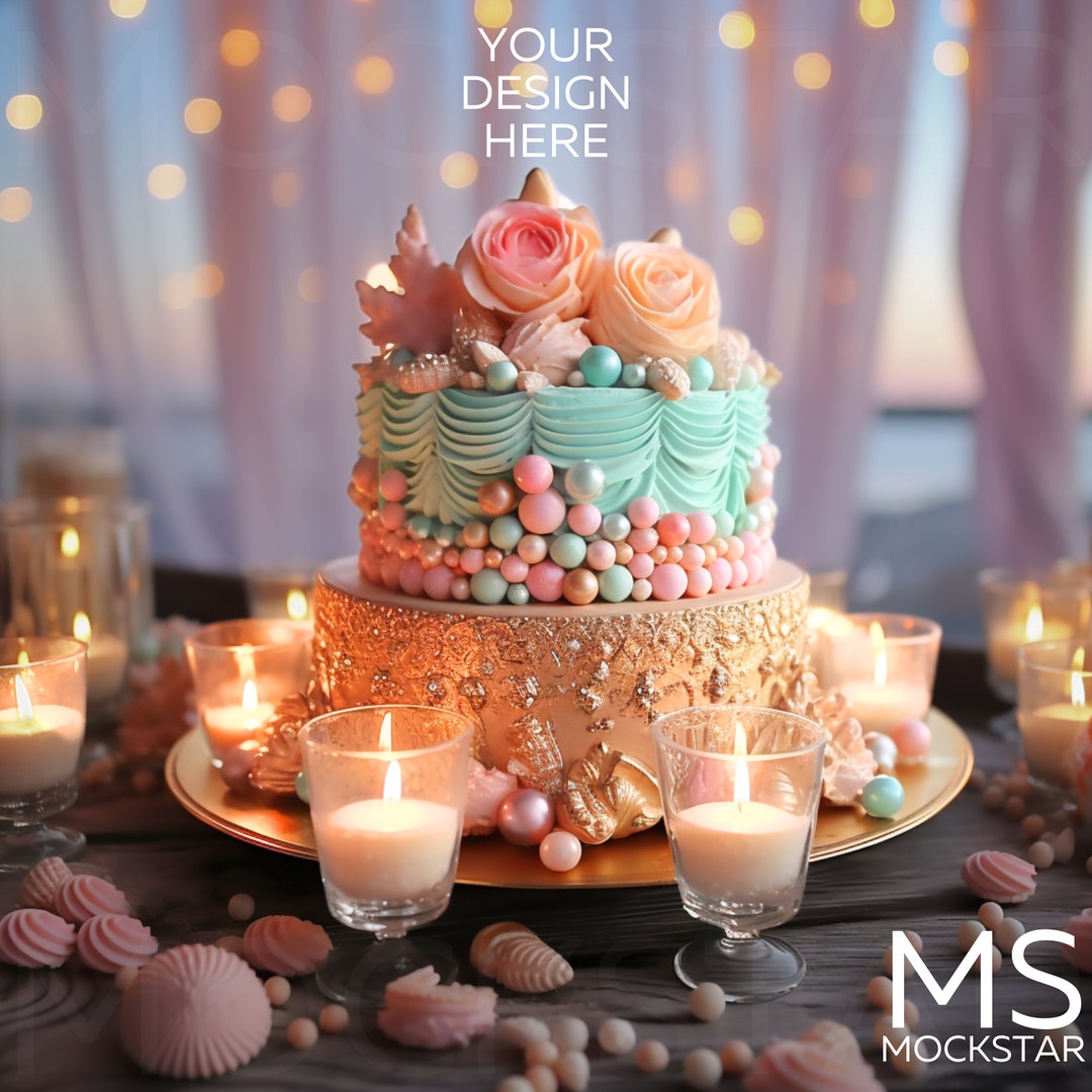Cake Topper Mockup Wedding Cake Topper Mockup Fall Mockup White Cake ...