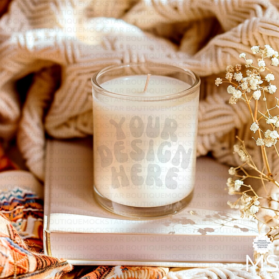 Candle Mockup Clear Candle Jar Mockup Candle Mockup Bundle Candle ...