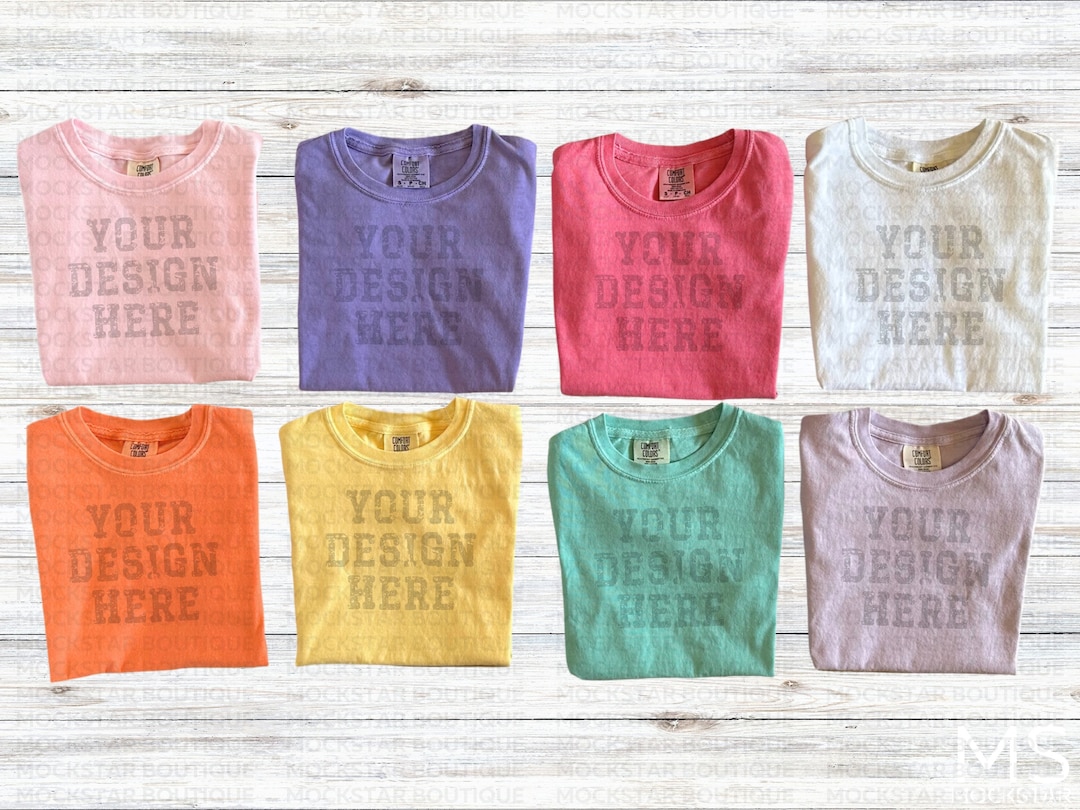 BLOSSOM Comfort Colors C9018 WHITE Comfort Colors Shirt Mockup Bundle ...