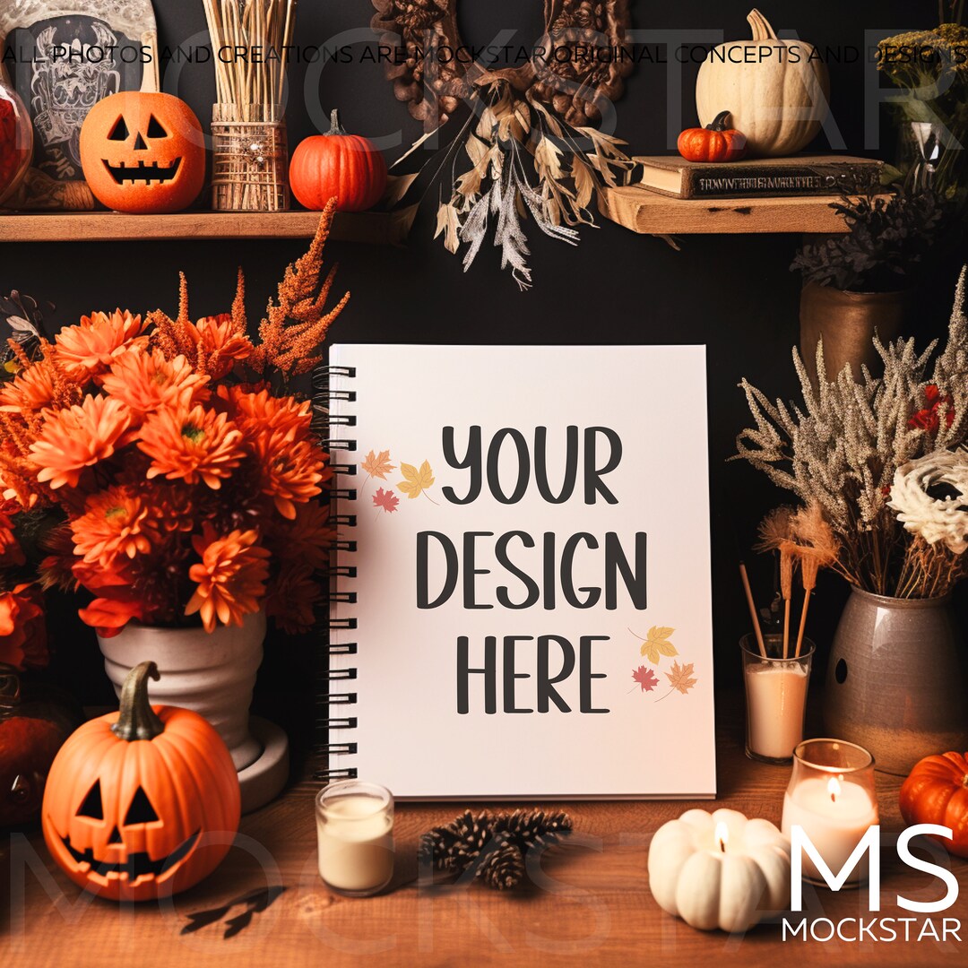 Spiral Notebook Mockup Blank Spiral Notebook Mockup Planner Mockup ...