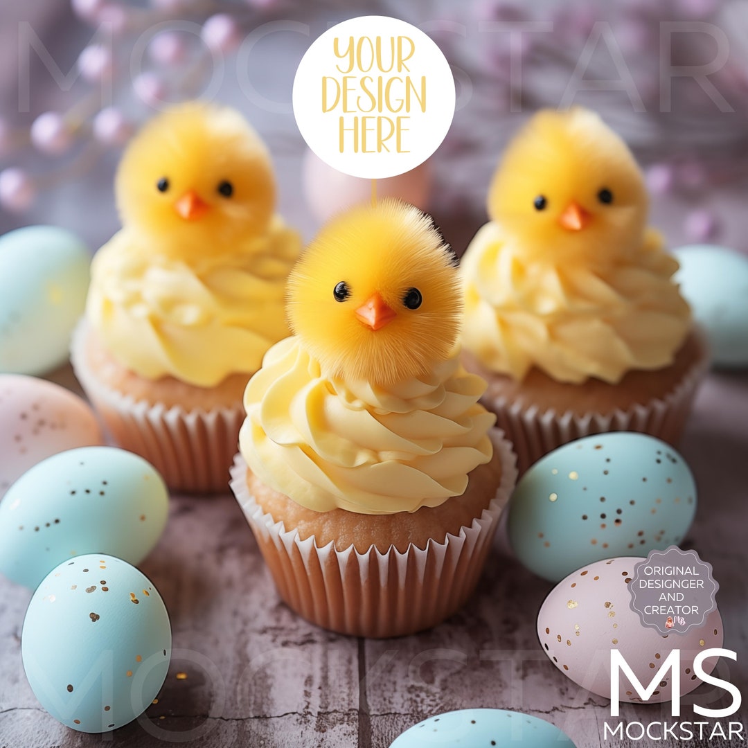 Easter Mockup Easter Cupcake Topper Mockup Easter Cake Topper Mockup ...