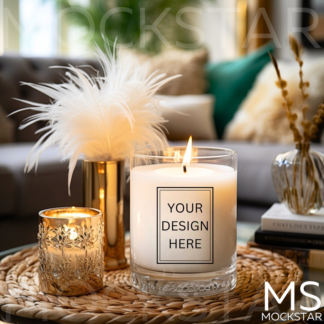 Candle Mockup Clear Candle Jar Mockup Candle Fall Mockup Bundle Print ...