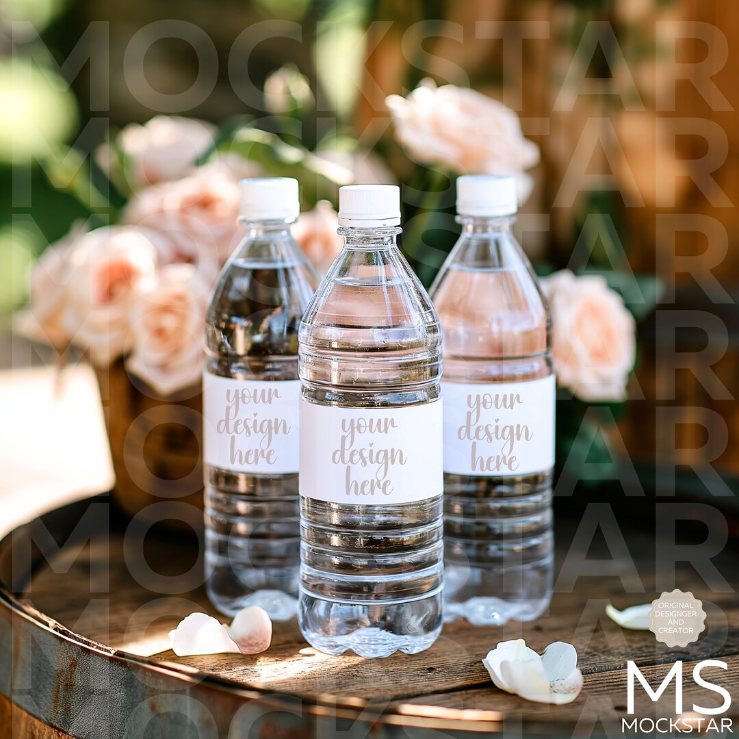 Water Bottle Label Mockup Water Bottle Mockups Water Bottle Sticker ...