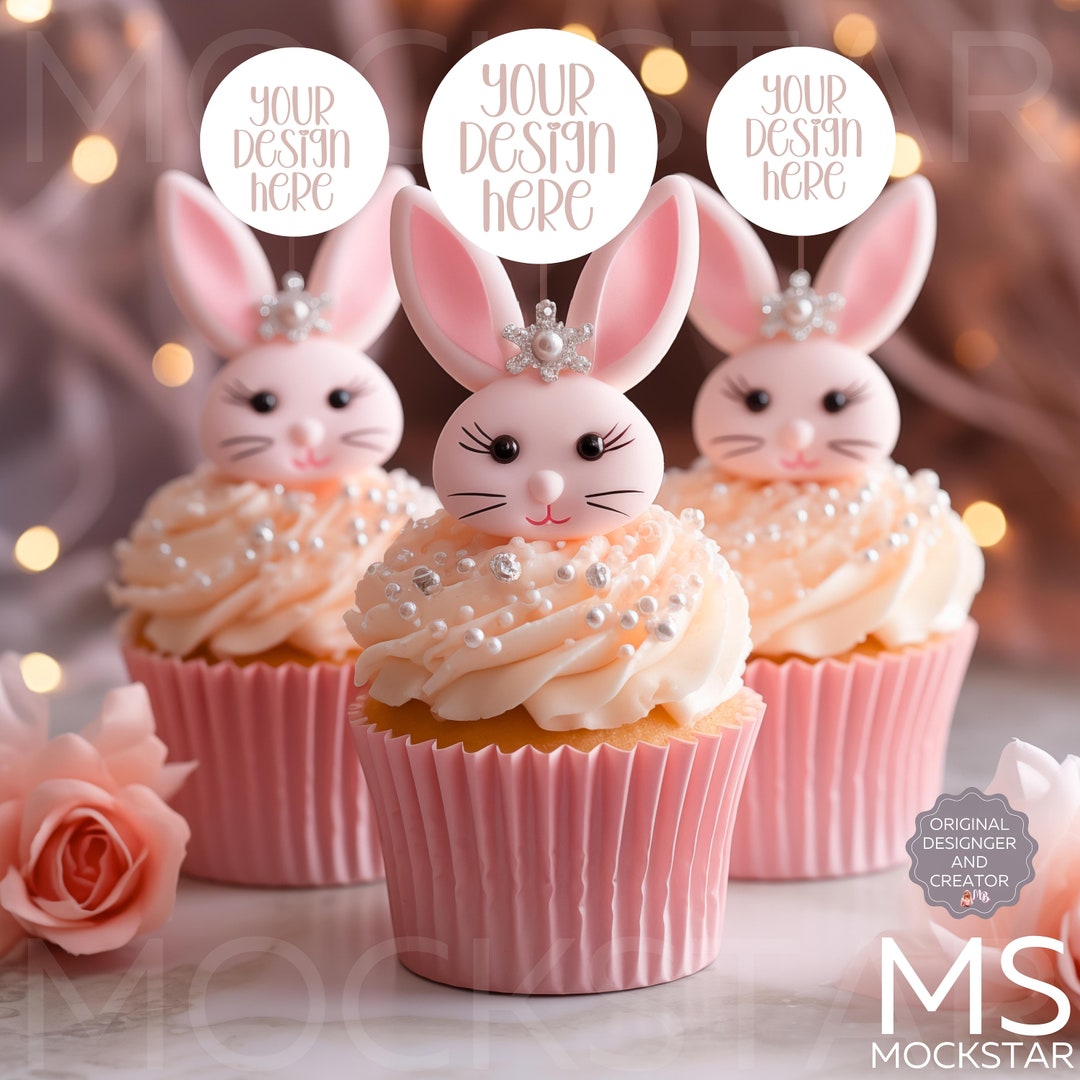 Easter Mockup Easter Cupcake Topper Mockup Easter Cake Topper Mockup ...