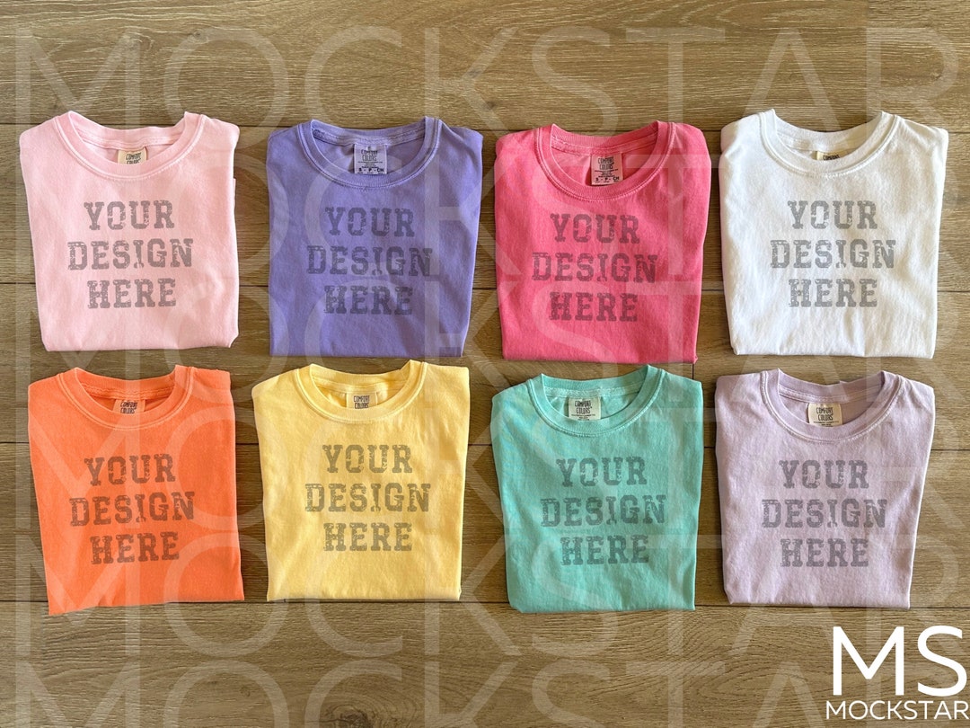 BLOSSOM Comfort Colors C9018 WHITE Comfort Colors Shirt Mockup Bundle ...