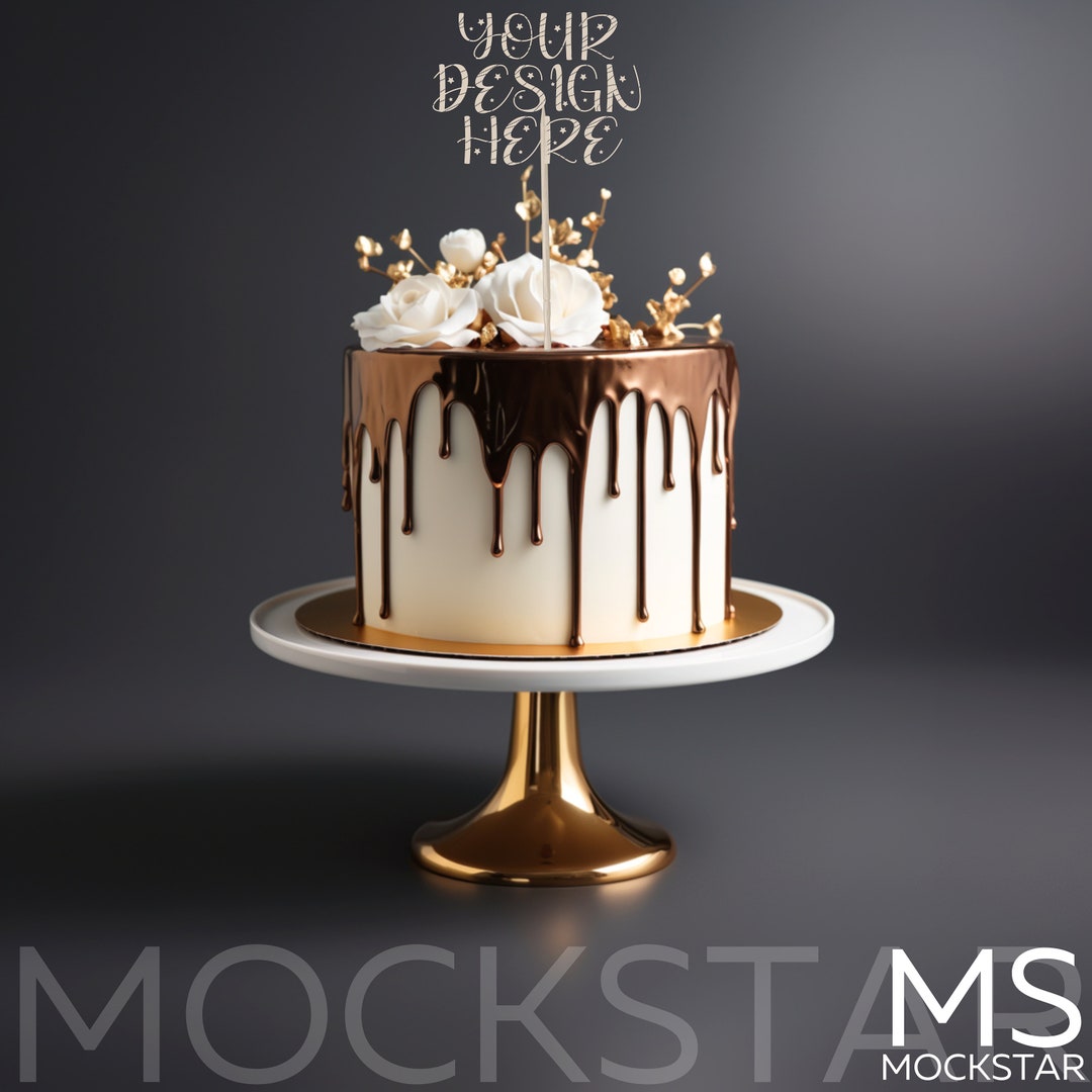 Cake Topper Mockup Wedding Cake Topper Mockup Fall Mockup White Cake ...