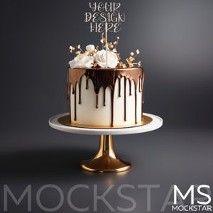 Cake Topper Mockup Wedding Cake Topper Mockup Fall Mockup White Cake ...