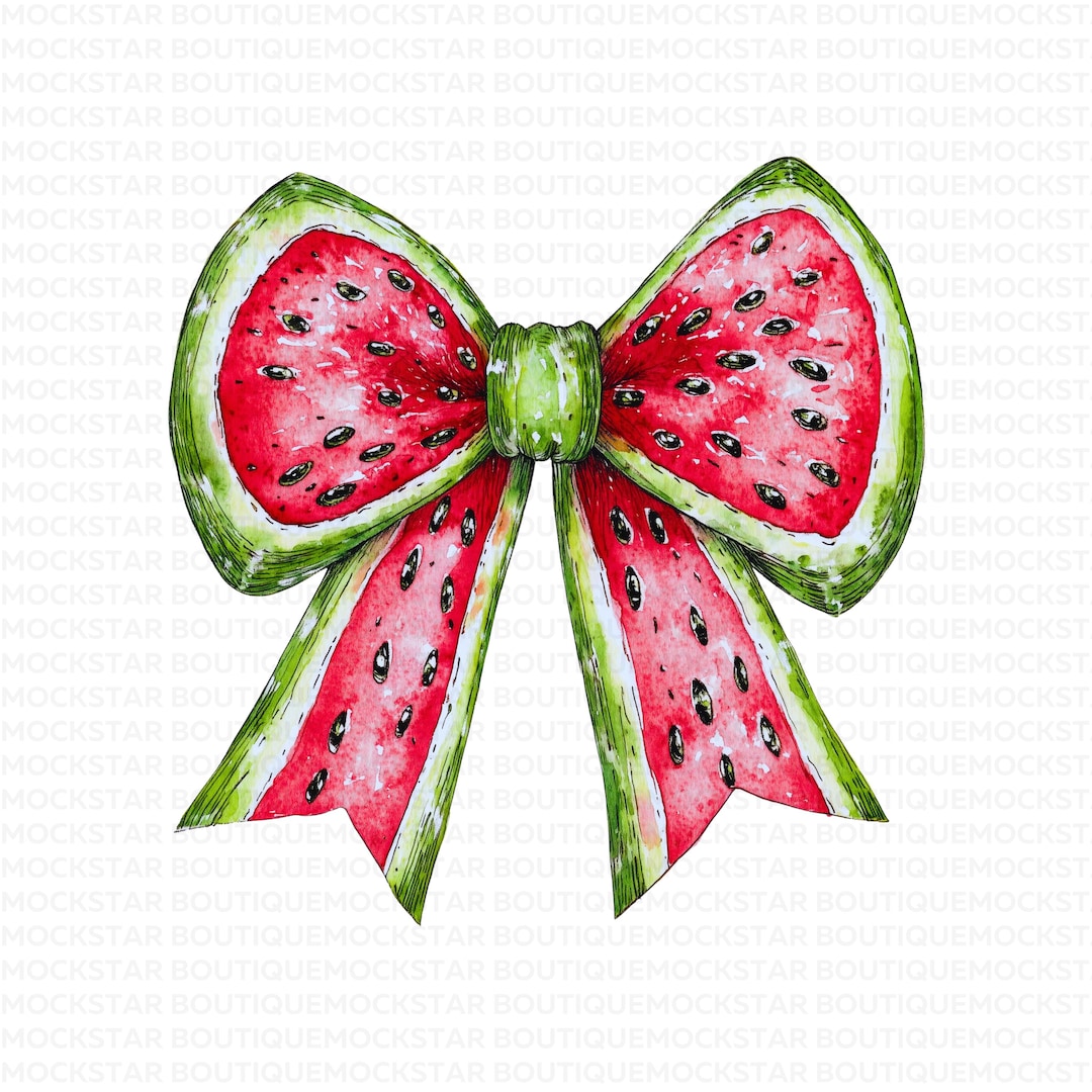 Watermelon PNG Coquette Bow PNG Summer PNG Watermelon Clip Art Png ...