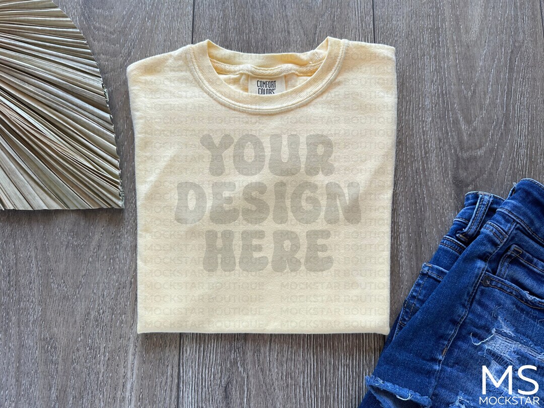 Butter Comfort Colors C9018 Butter Comfort Colors Shirt Mockup Bundle ...
