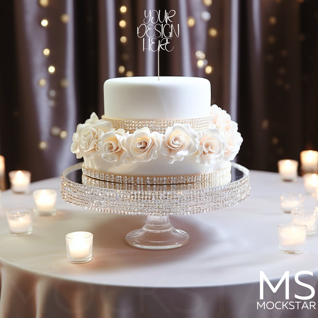 Cake Topper Mockup Wedding Cake Topper Mockup Fall Mockup White Cake ...