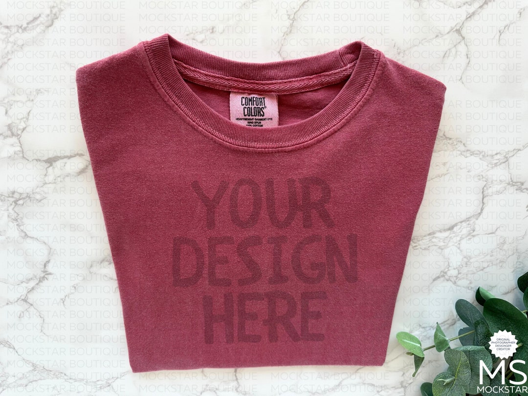 Comfort Colors Mockup Crimson Comfort Colors Tshirt Mockup Red Comfort ...