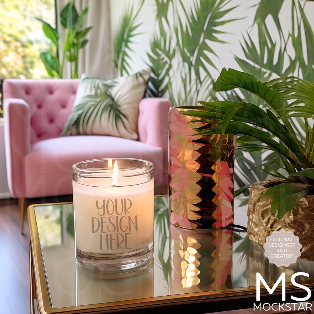 Candle Mockup Clear Candle Jar Mockup Candle Fall Mockup Bundle Print ...