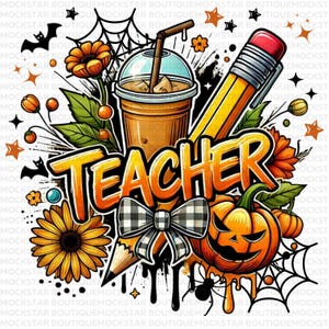 Teacher PNG Teacher Sweatshirt Halloween PNG for Teacher Shirts Teacher ...