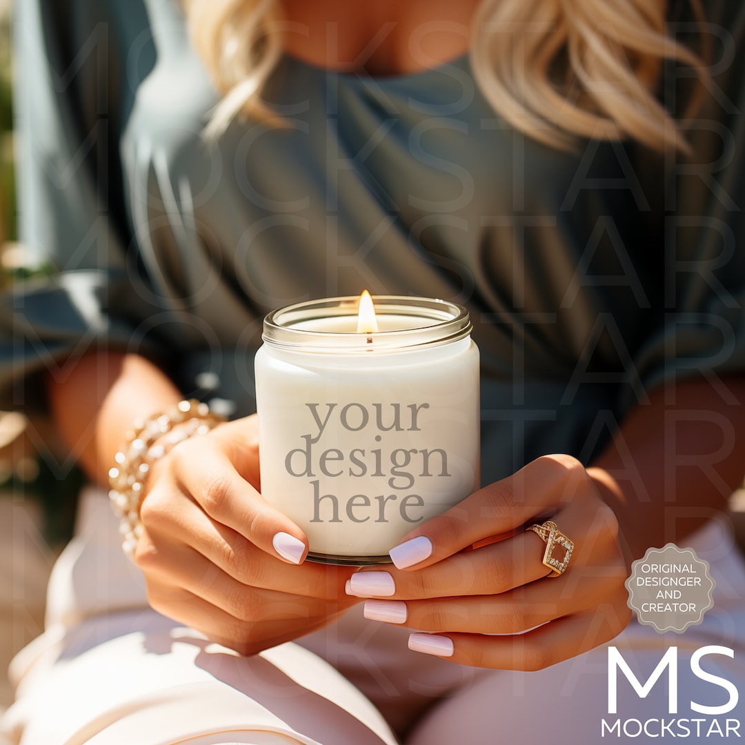 Candle Mockup Clear Candle Jar Mockup Candle Fall Mockup Bundle Print ...