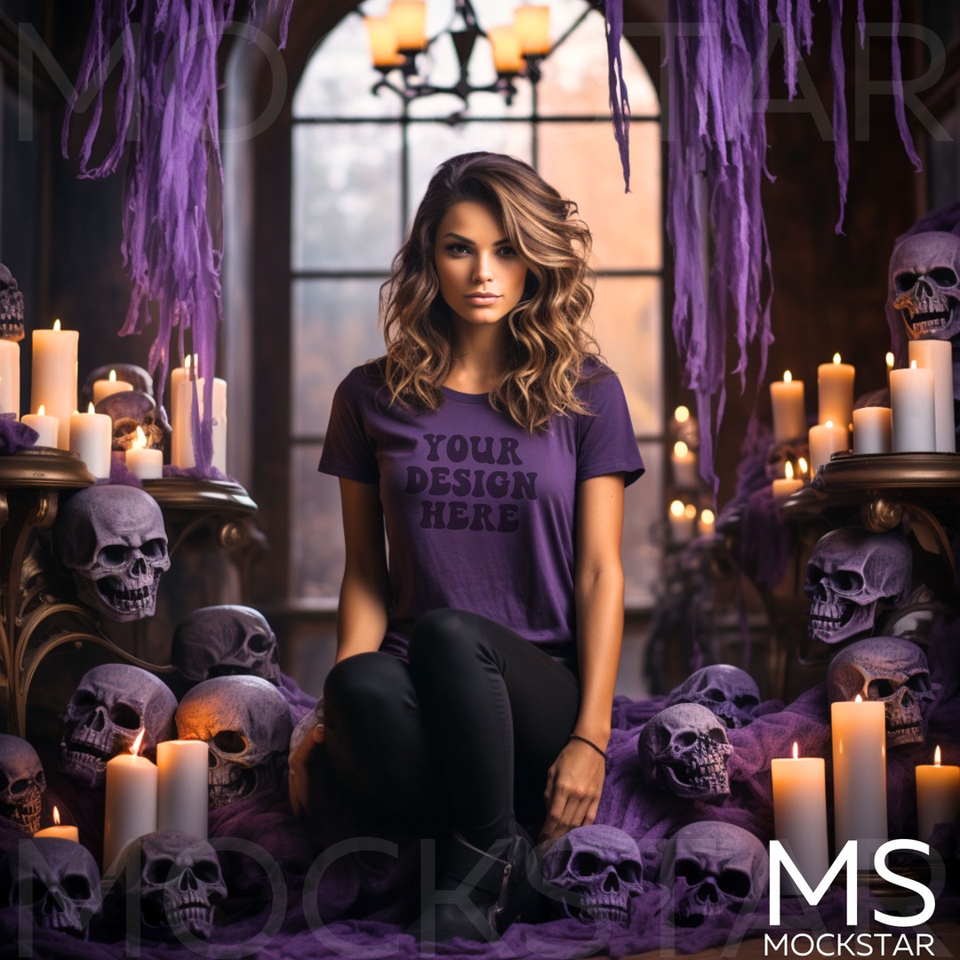 Bella Canvas Mockup Purple Bella Canvas 3001 Mockup Tshirt Mockup ...