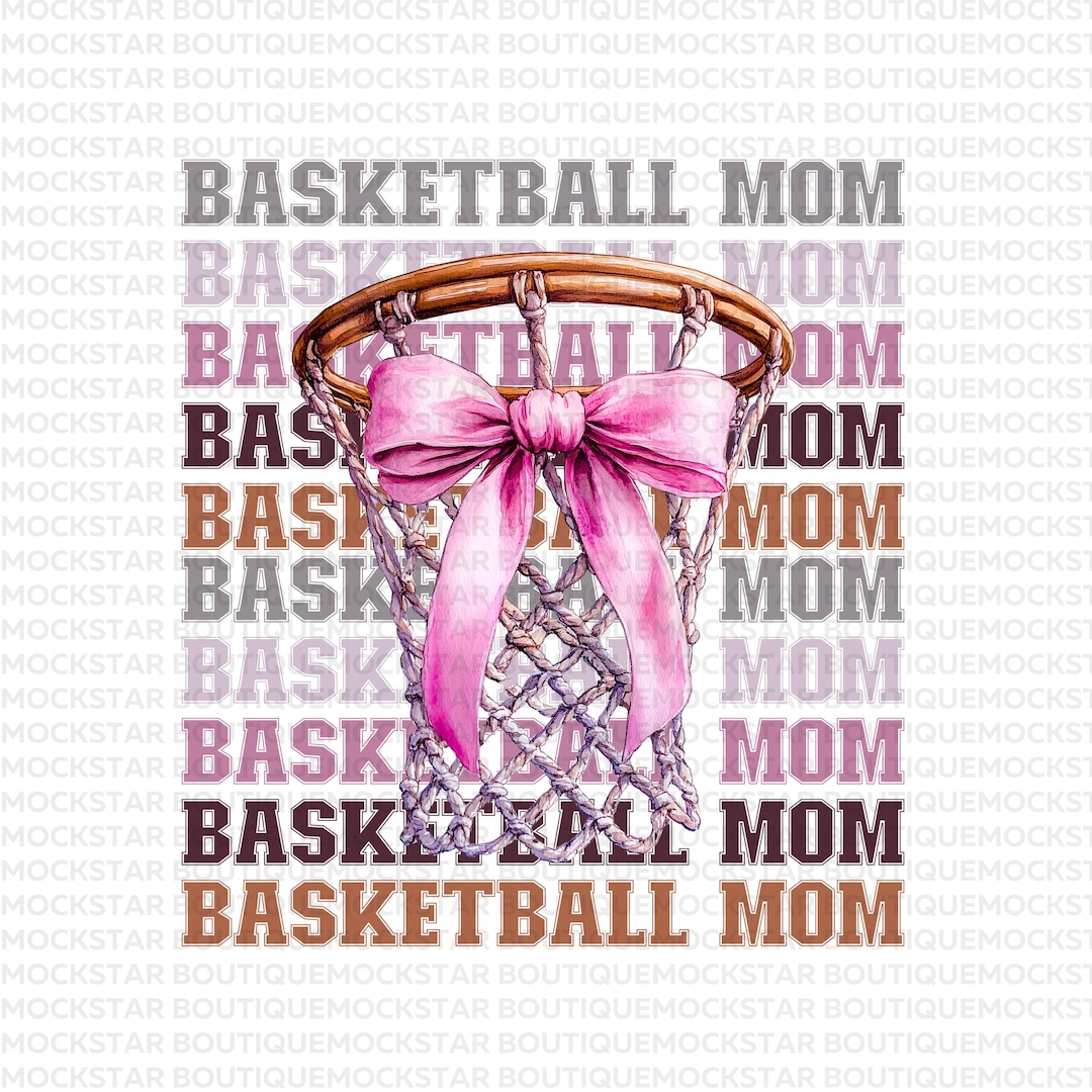 Mama PNG Basketball PNG Basketball Mom Pink Coquette Bow PNG Digital ...