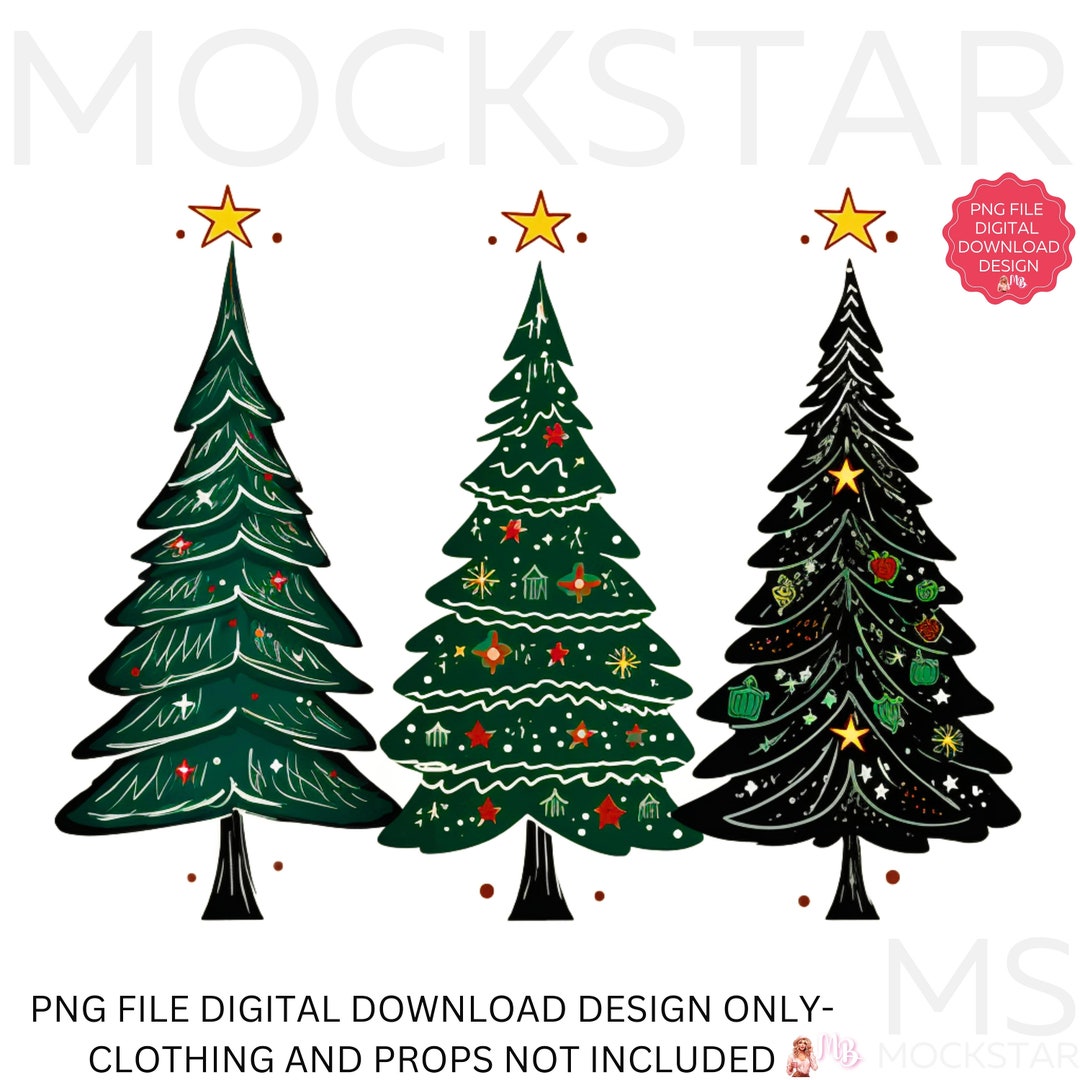 Christmas Tree Digital Download PNG File Print on Demand Christmas Tree ...