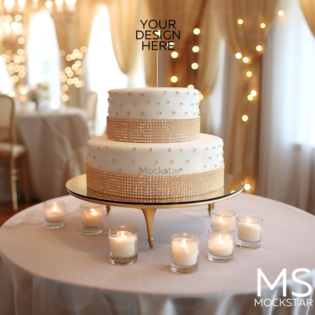Cake Topper Mockup Wedding Cake Topper Mockup Fall Mockup White Cake ...