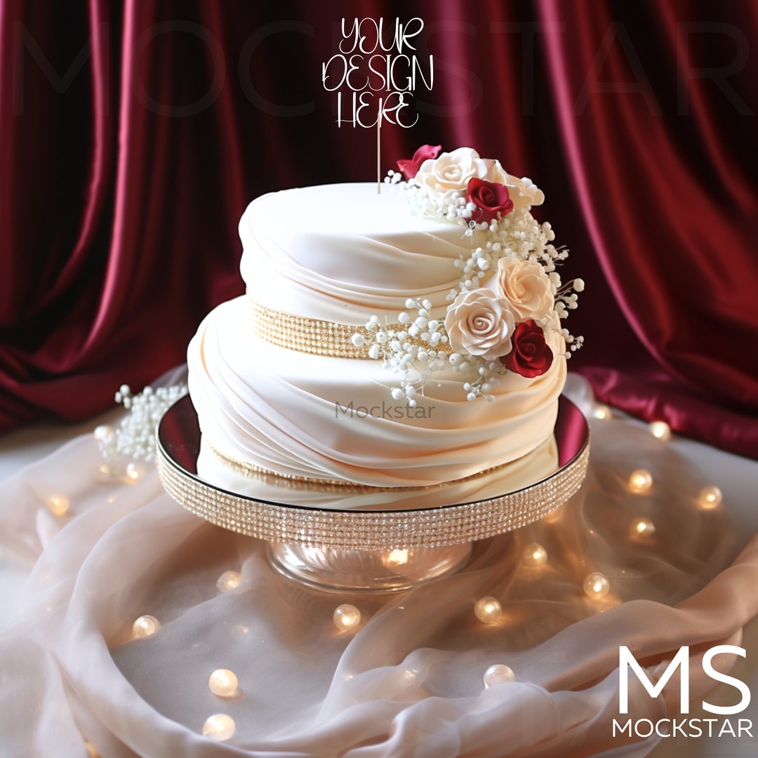Cake Topper Mockup Wedding Cake Topper Mockup Fall Mockup White Cake ...