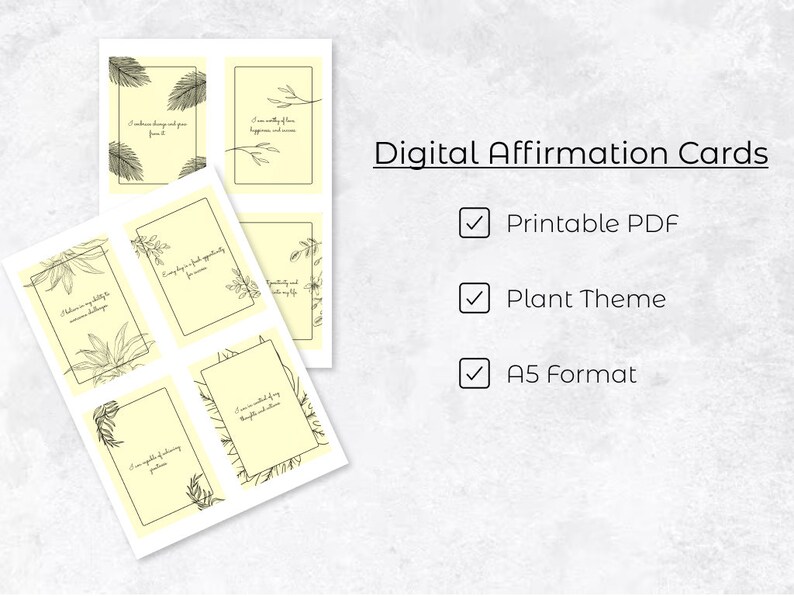 50 Printable Plant Affirmation Cards - Etsy
