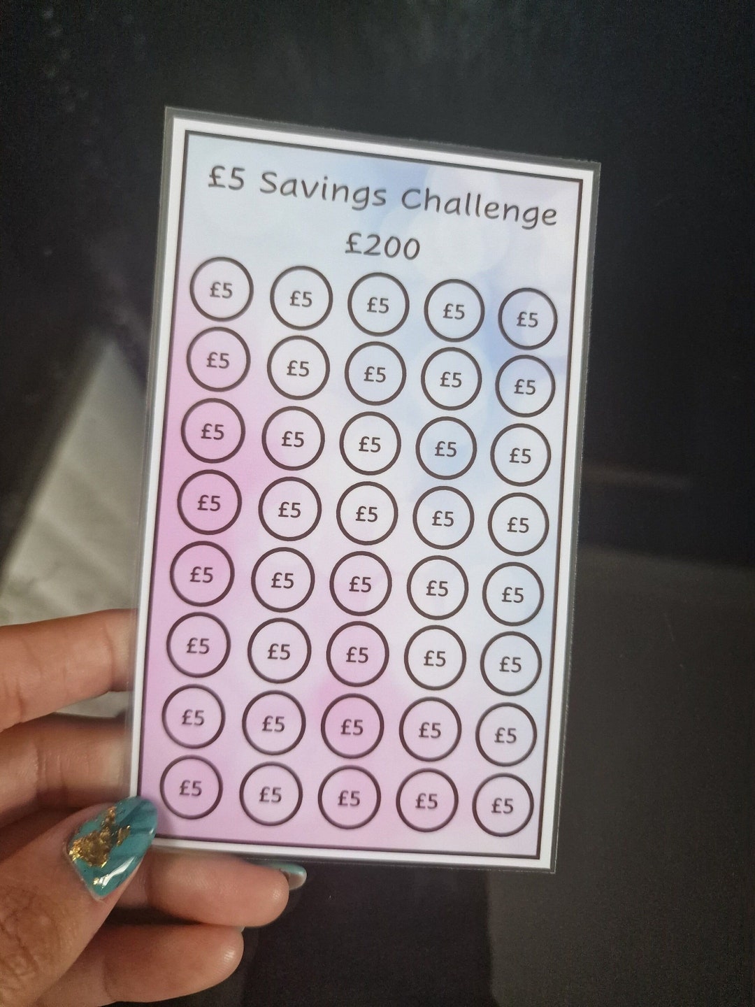 Five Pounds Savings Challenge Cash Stuffing Challenges Easy - Etsy