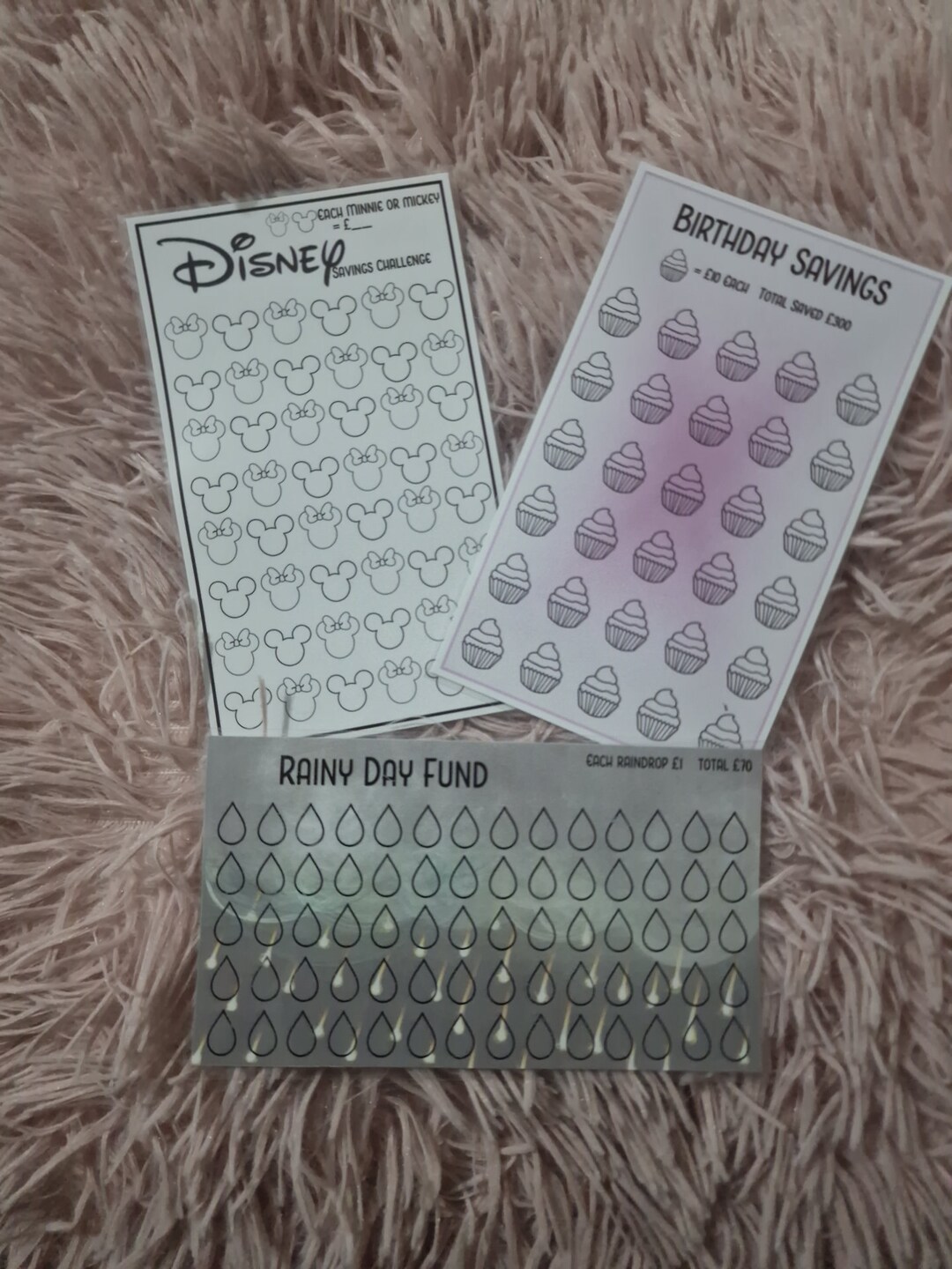 Cash Stuffing Challenges Set of 3 Easy Savings Challenges Laminated ...