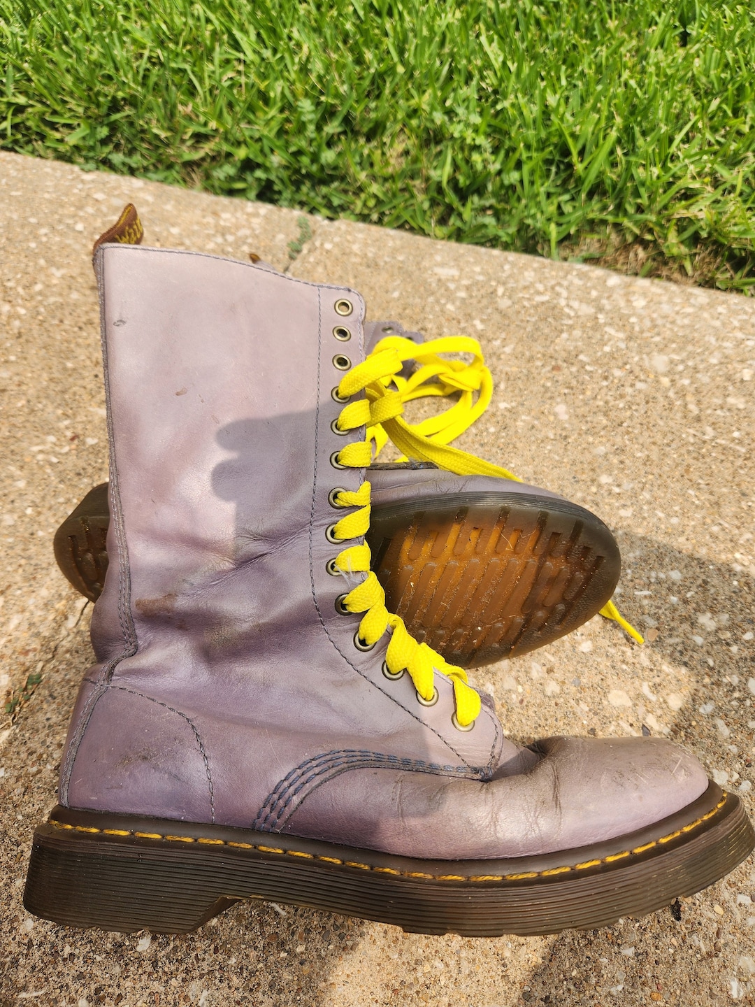Funky 14 Hole Dr Martin Boots Light Purple - Etsy