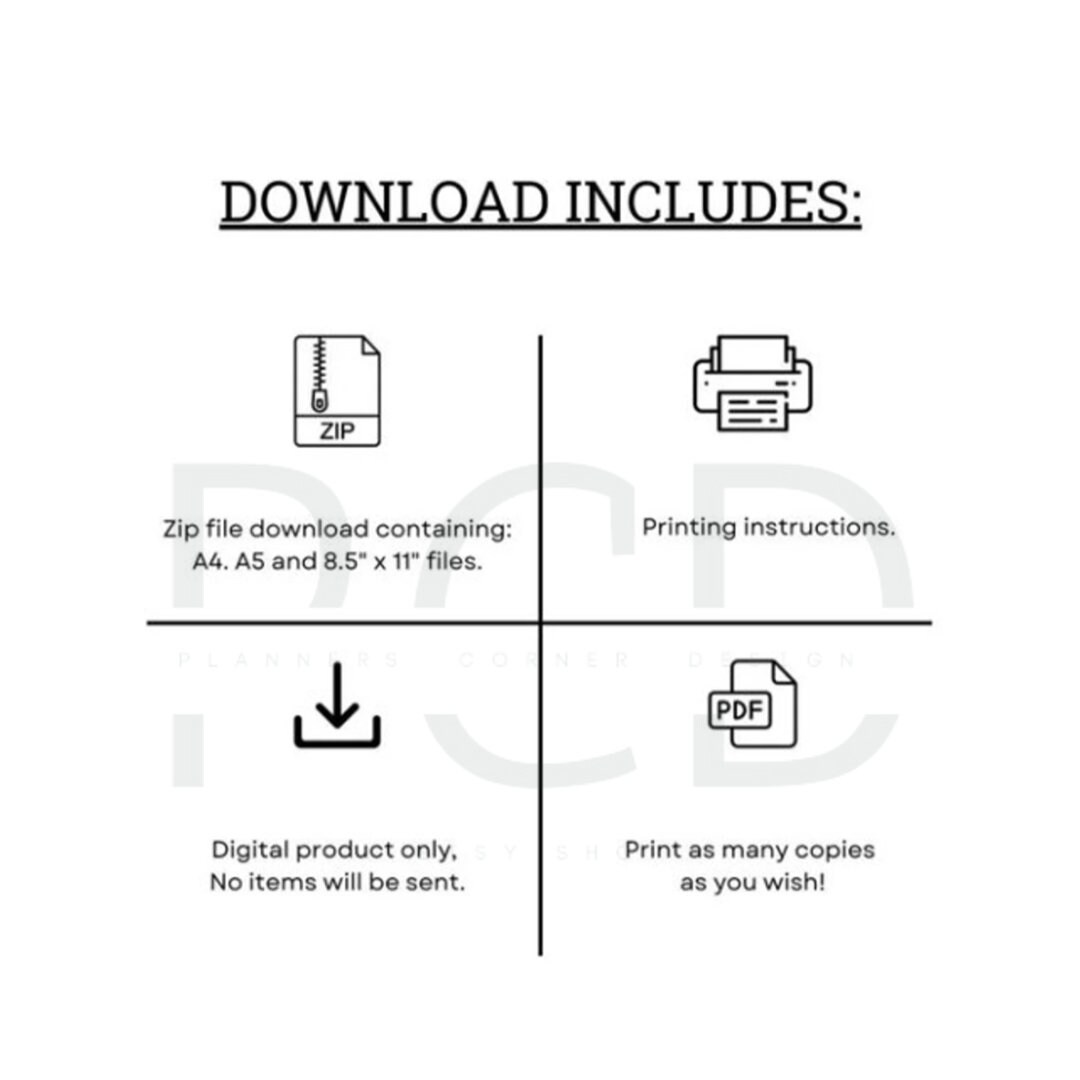 2024 Minimalist Printable Calendar 8.5x11 US Letter Size - Etsy