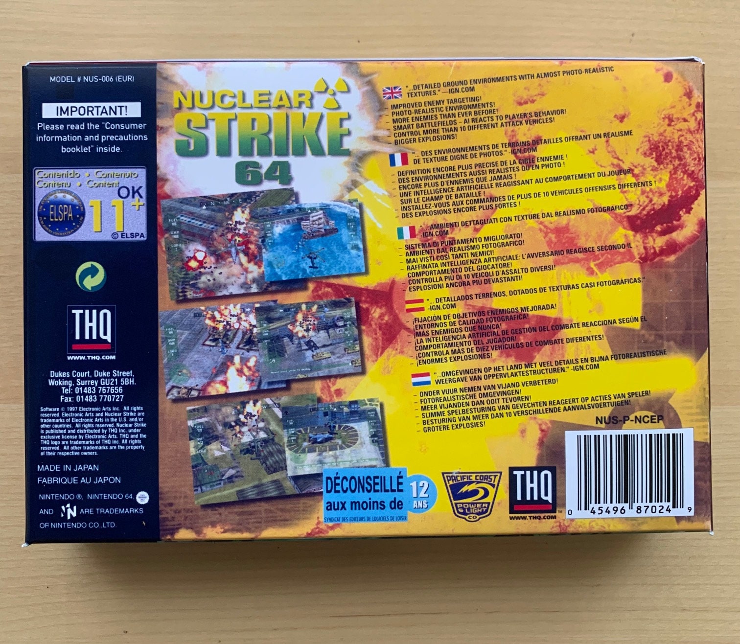 N64 Replacement Box & Tray Nuclear Strike 64 NO GAME - Etsy