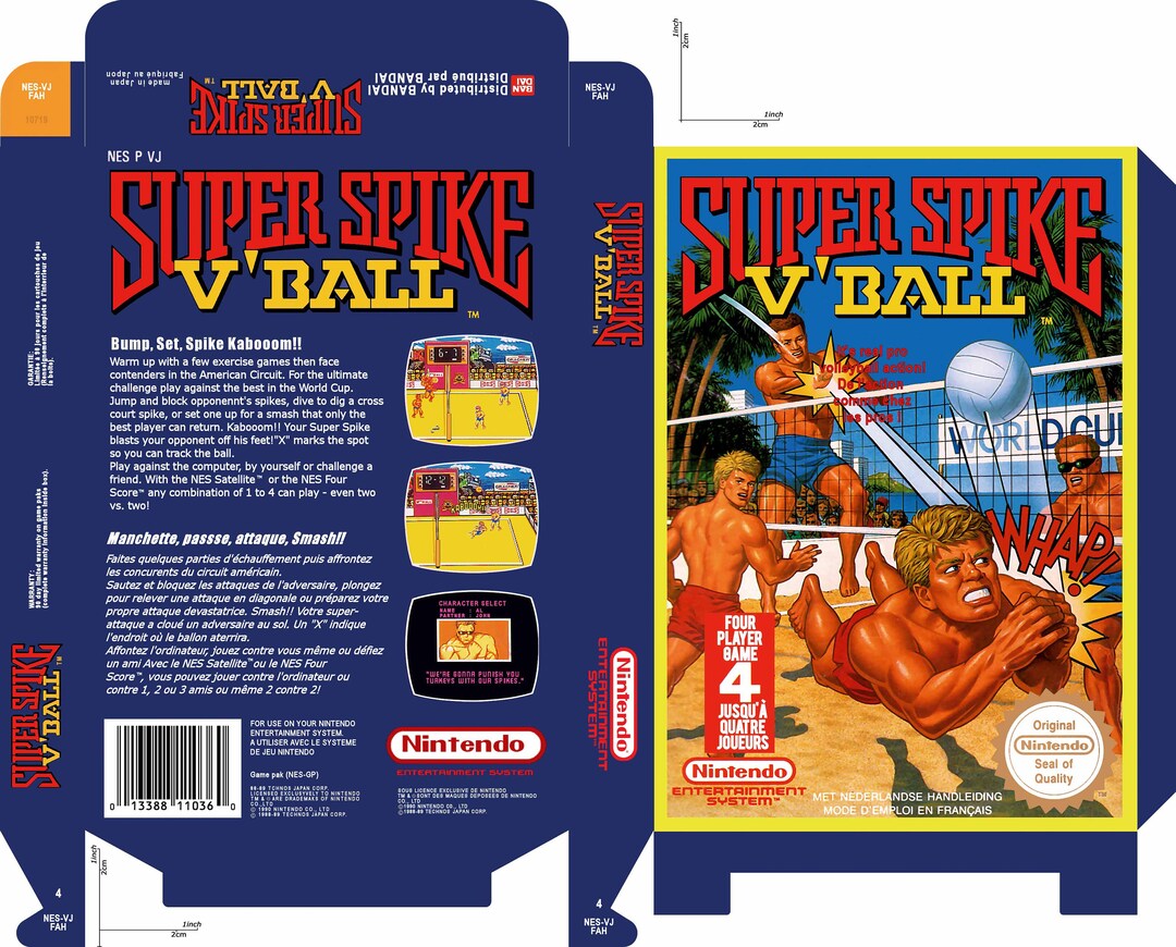 Nes Replacement Box Super Spike V Ball NO GAME Included - Etsy