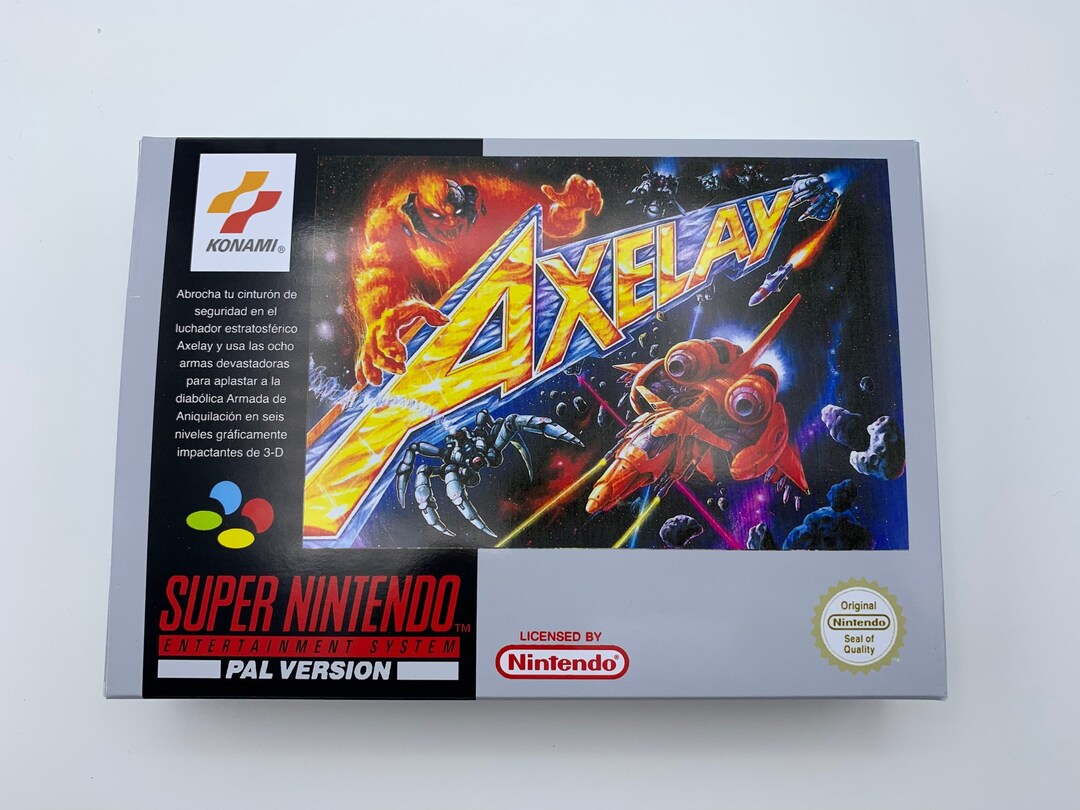 SNES Replacement Box & Tray Axelay Pal Esp NO GAME Included - Etsy