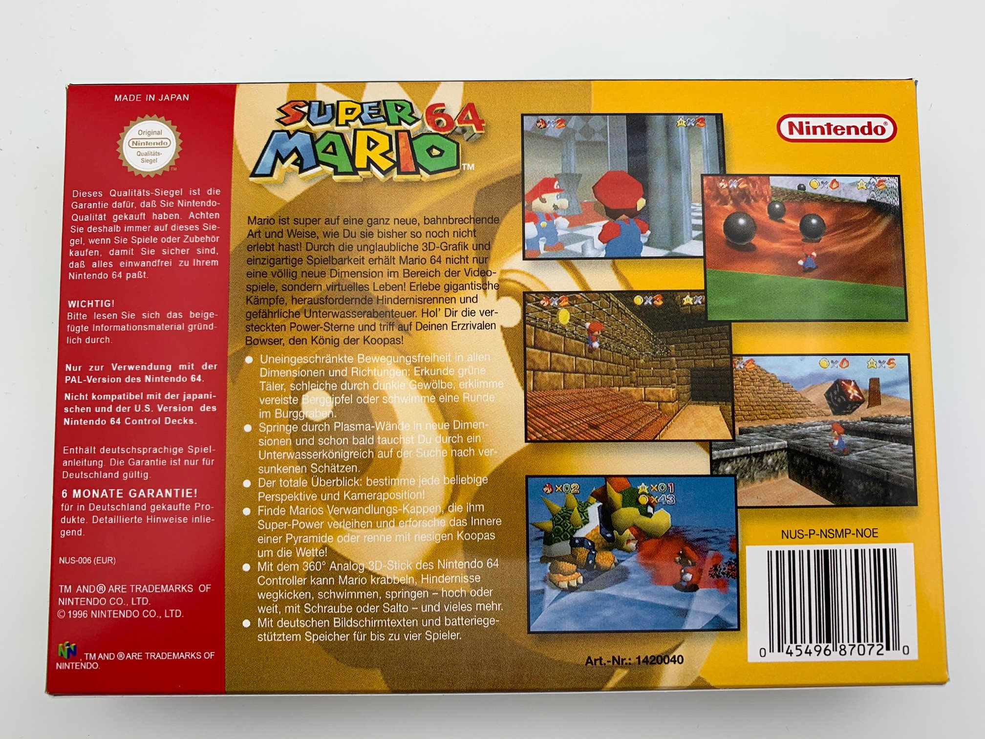 N64 Replacement Box & Tray Super Mario 64 NO GAME Included - Etsy