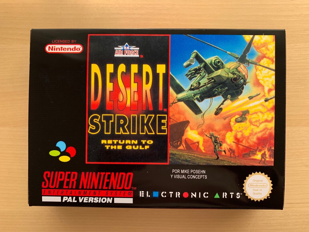 SNES Replacement Box & Tray Desert Strike Pal Esp NO GAME Included - Etsy