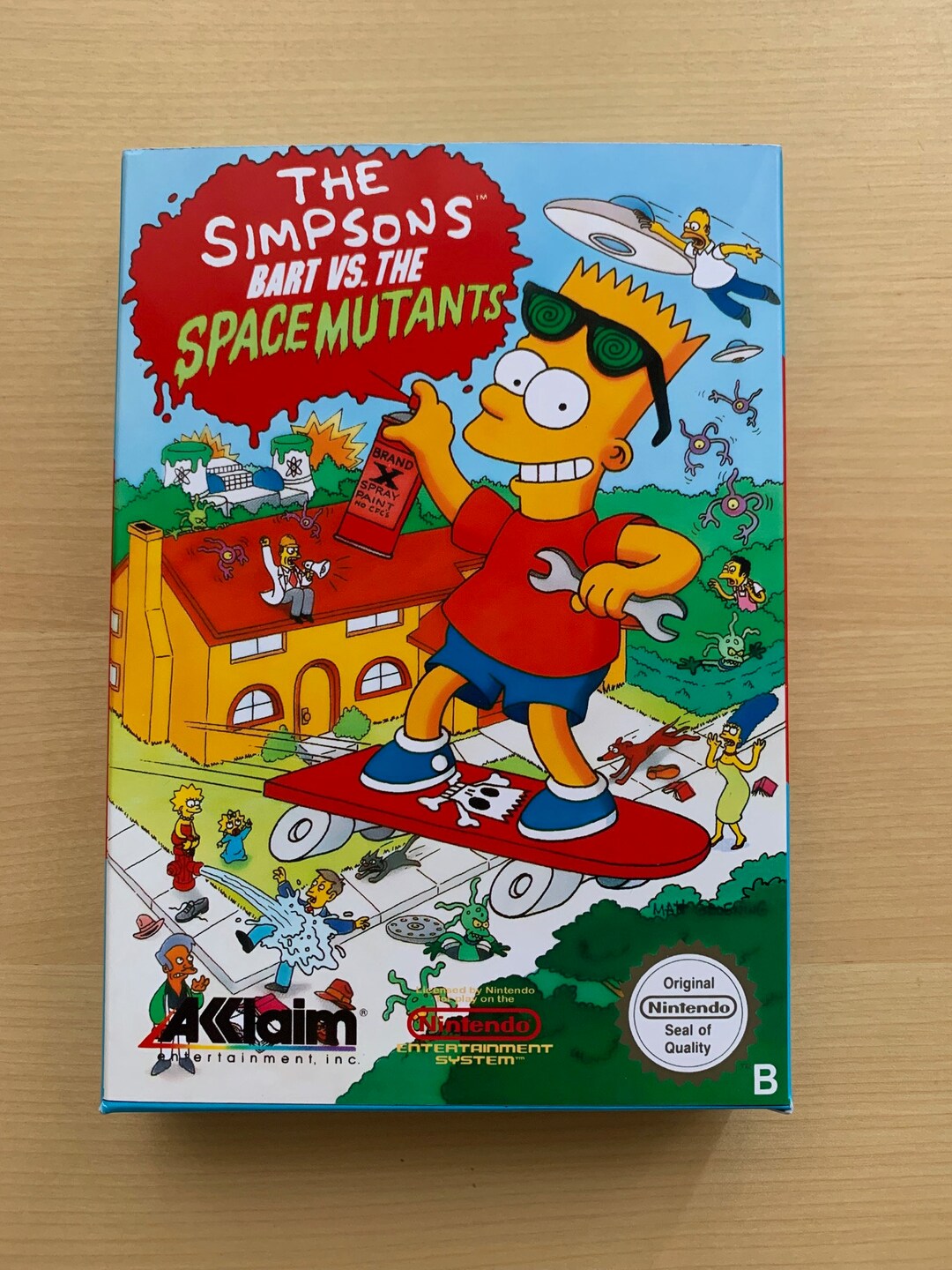NES Replacement Box the Simpsons Bart Vs Space Mutants NO GAME Included ...