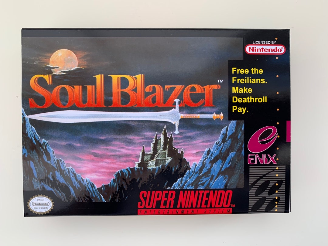 SNES Replacement Box & Tray Soul Blazer Ntsc Usa NO GAME Included - Etsy