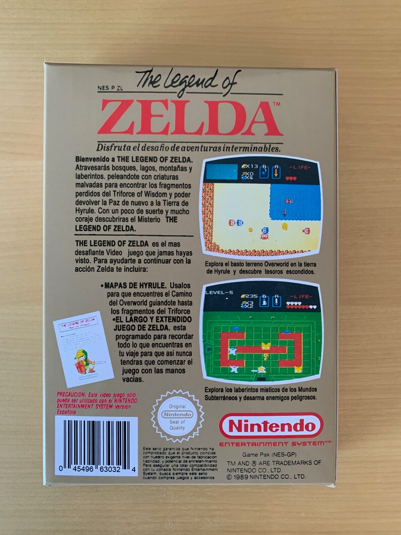 Nes Replacement Box the Legend of Zelda NO GAME Included - Etsy