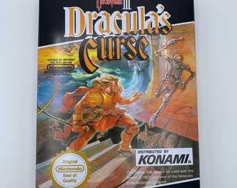 Castlevania 3 Dracular's Curse NES Box Manual Poly Block Dust Cover NO ...