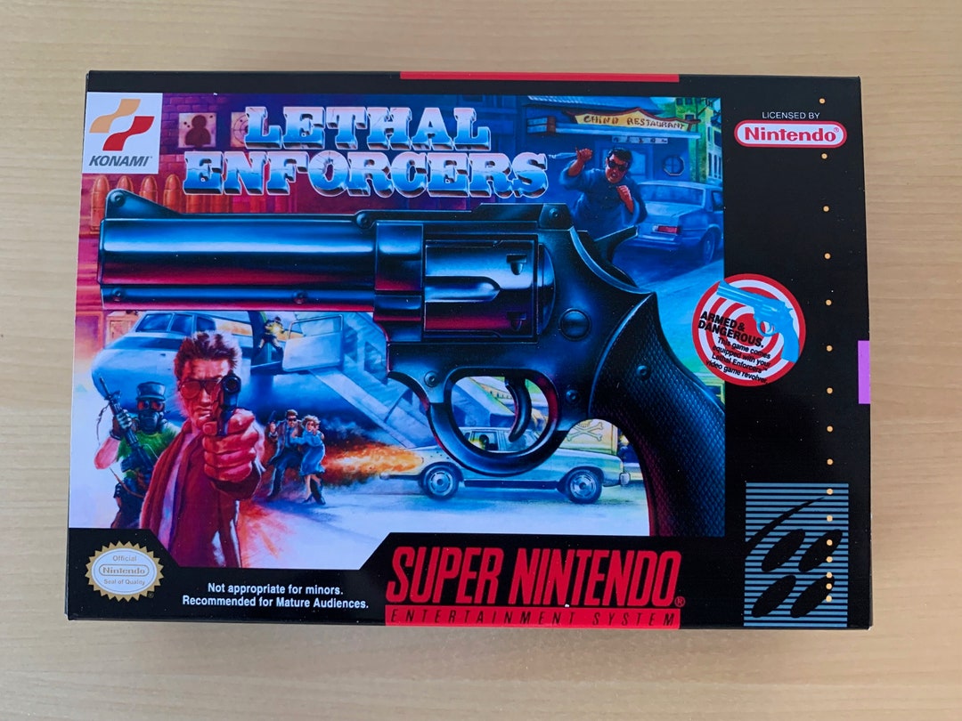 SNES Replacement Box & Tray Lethal Enforcers Ntsc Usa NO GAME Included ...