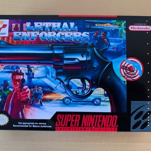 SNES Replacement Box & Tray Lethal Enforcers Ntsc Usa NO GAME Included ...