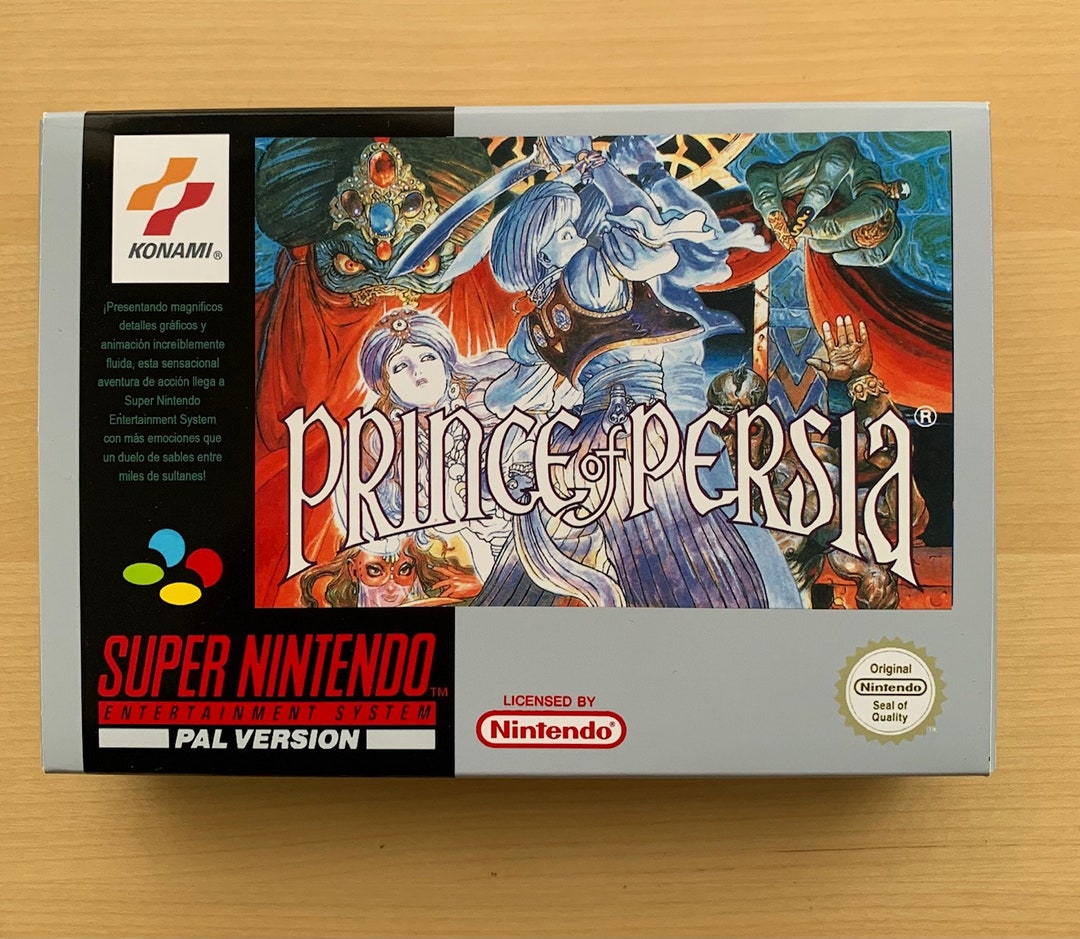 SNES Replacement Box & Tray Prince of Persia Pal Esp NO GAME Included ...