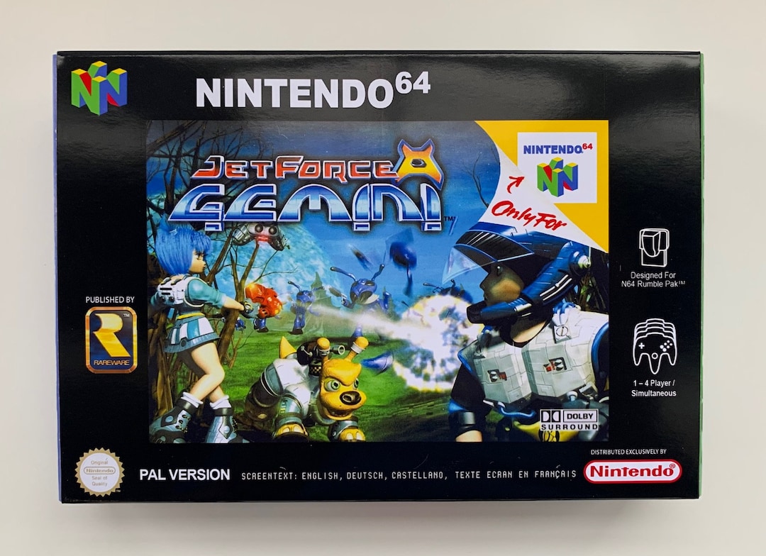 N64 Replacement Box & Tray Jet Force Gemini Pal Eur Multi 6 NO GAME ...