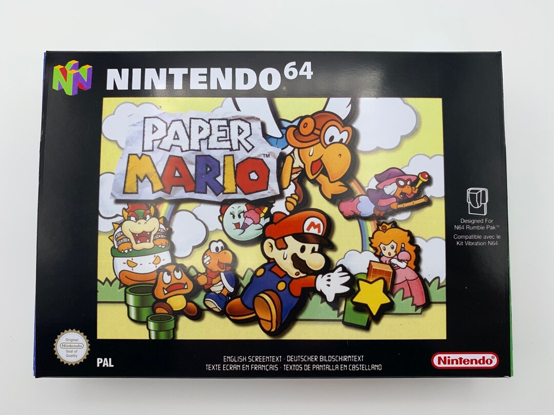 N64 Replacement Box & Tray Paper Mario Pal Eur NO GAME Included - Etsy