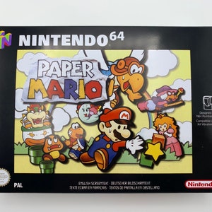 N64 Replacement Box & Tray Paper Mario Pal Eur NO GAME Included - Etsy