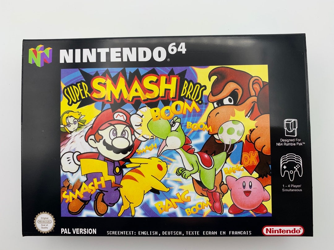 N64 Replacement Box & Tray Super Smash Bros Pal Eur NO GAME Included - Etsy