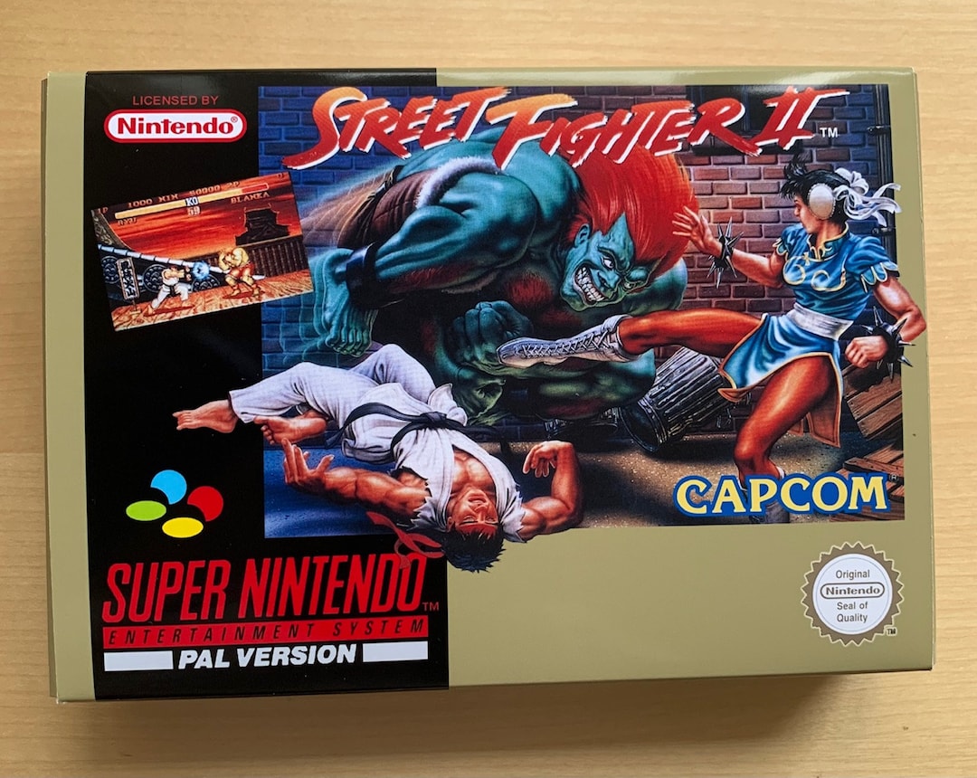 SNES Replacement Box & Tray Street Fighter 2 Pal Esp NO GAME Included ...